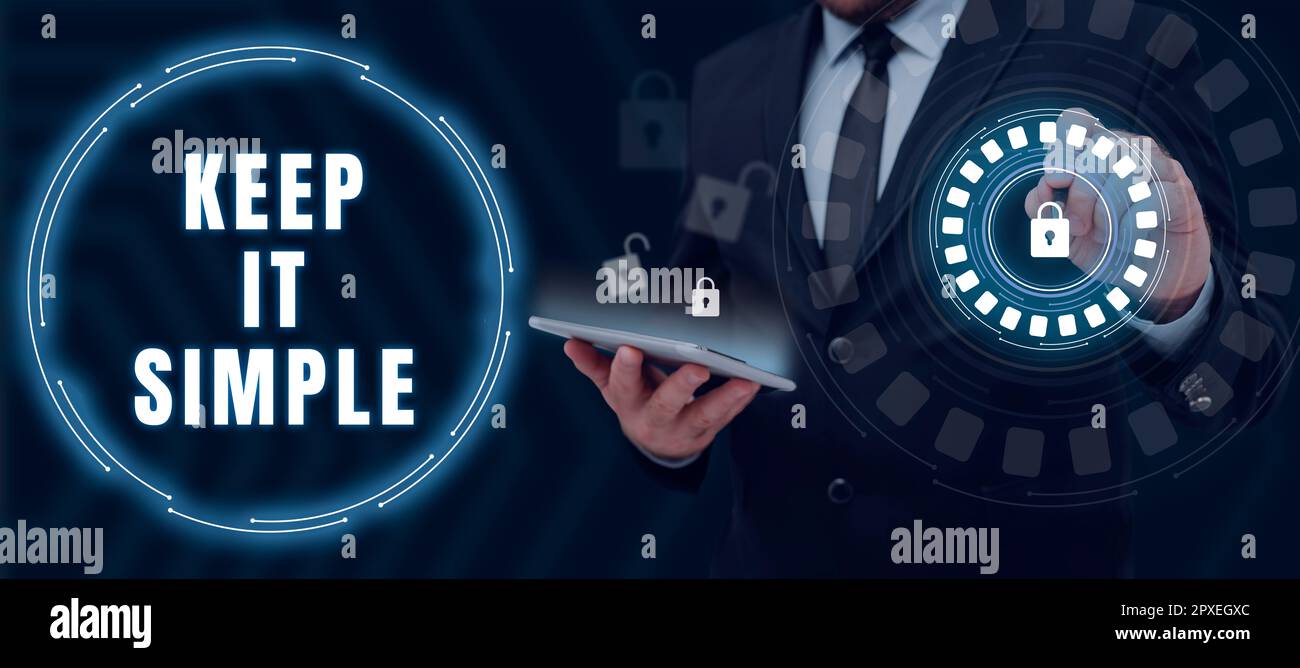 Conceptual caption Keep It Simple, Business approach Easy to toss ...