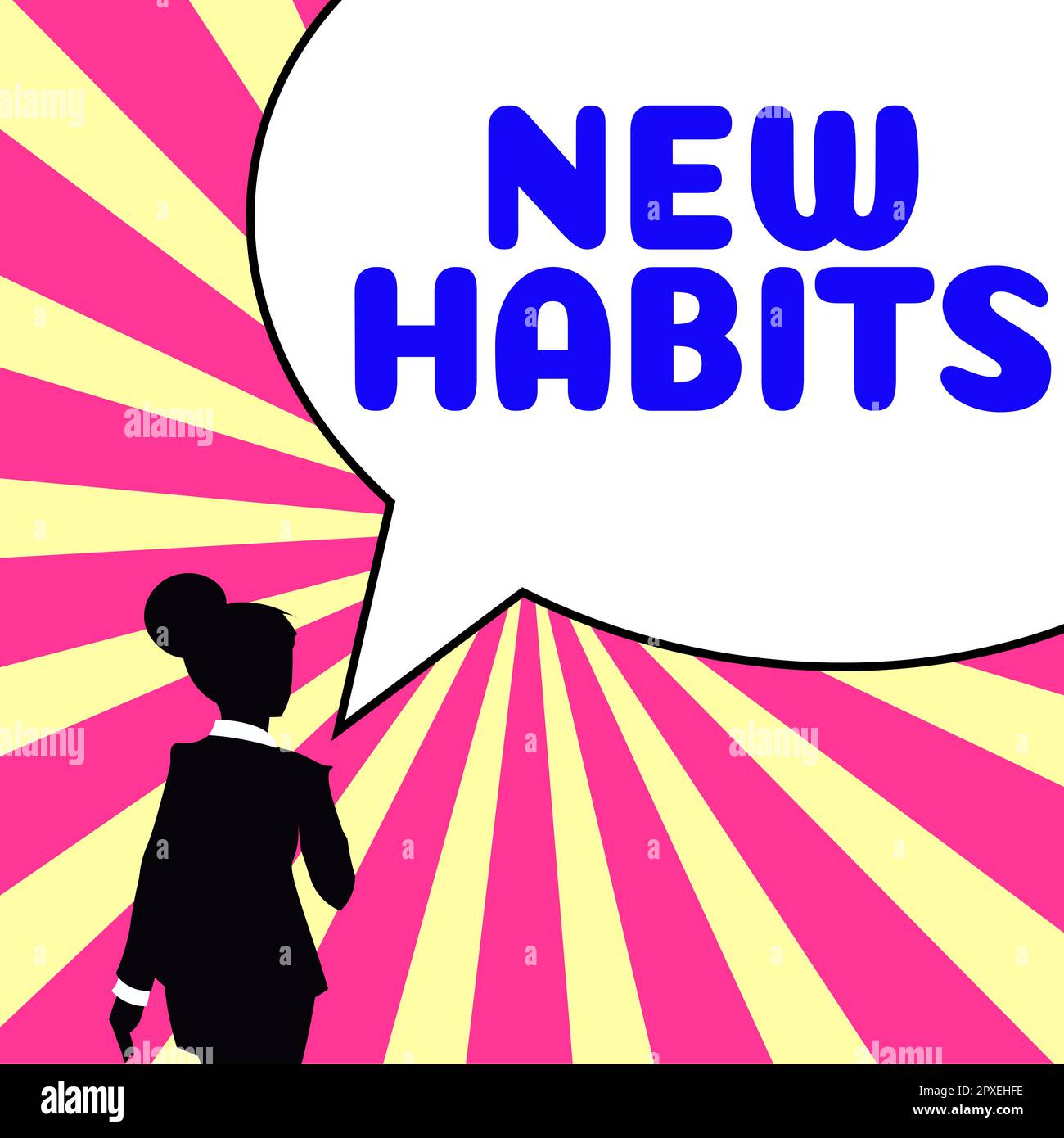 Conceptual caption New Habits, Business overview change the routine of ... Conceptual caption New Habits, Business overview change the routine of ...