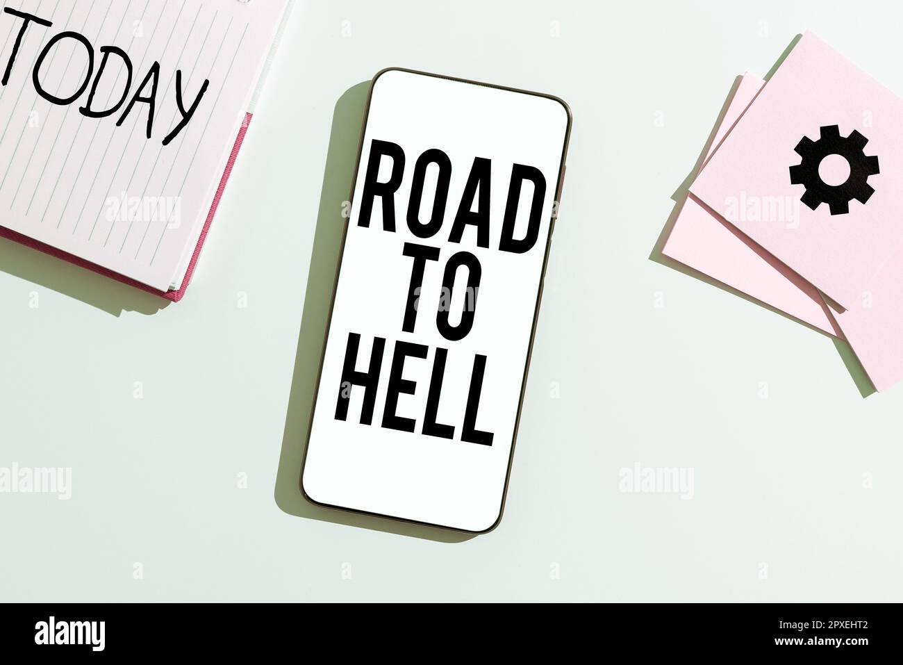 Handwriting text Road To Hell, Business idea Extremely dangerous ...