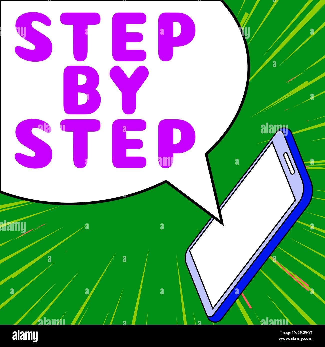 Handwriting text Step By Step, Business concept Slow progress Road to ...