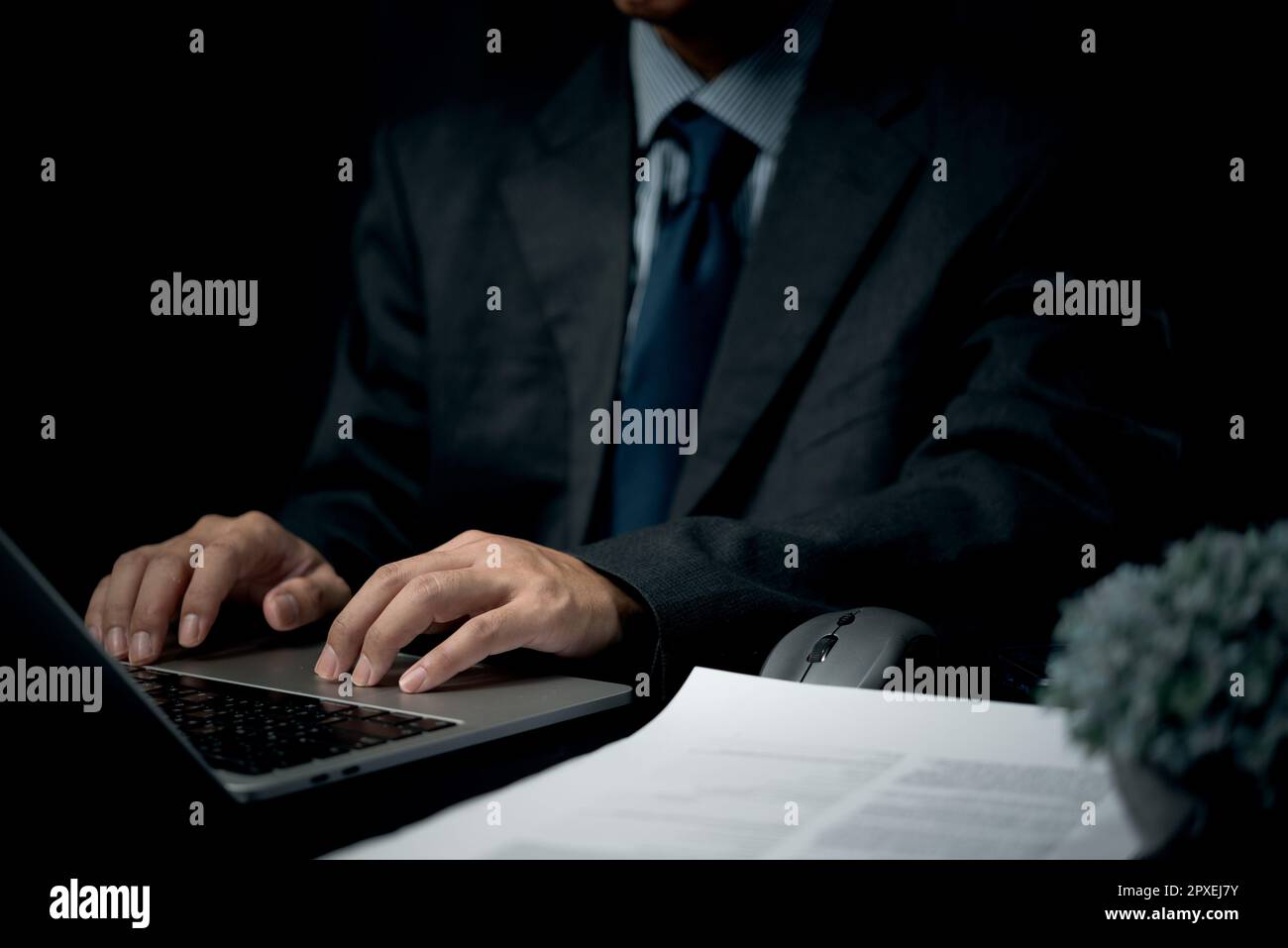 Secretary typing paperwork hi-res stock photography and images - Alamy