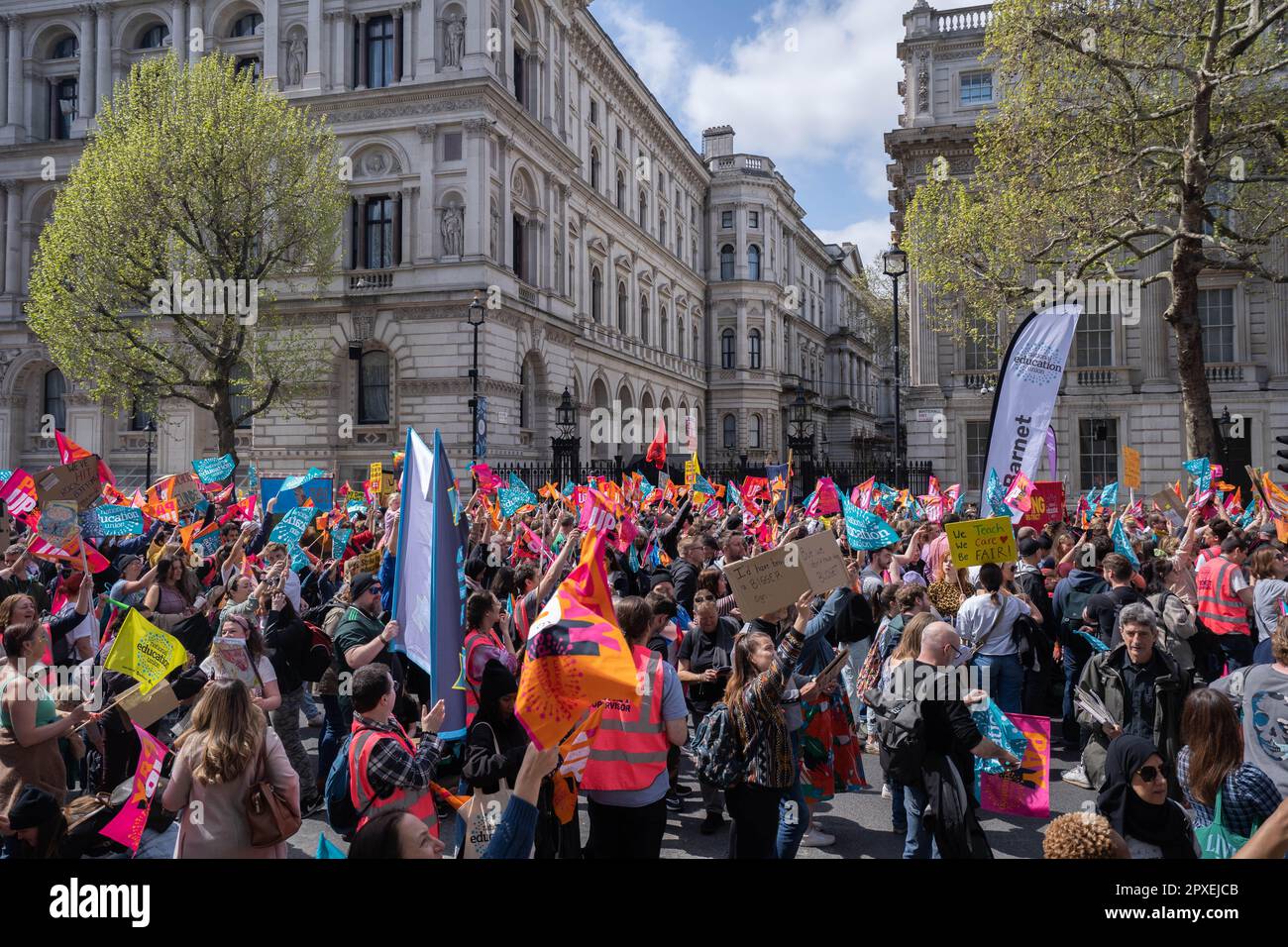 London UK. 2 May 2023. Members of the National Education Union (NEU ...