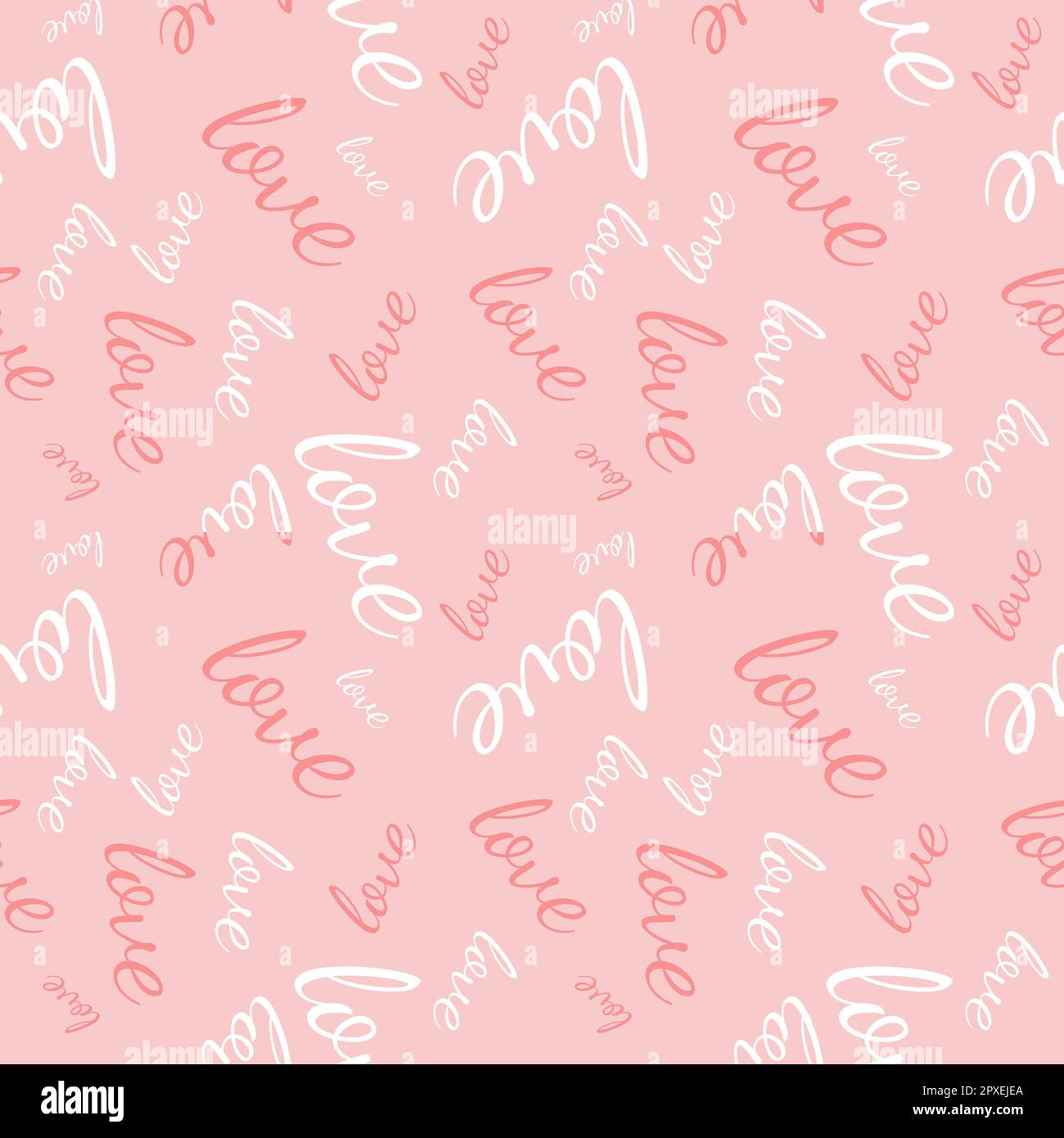 Valentine's seamless pattern vector doodle background digital paper ...