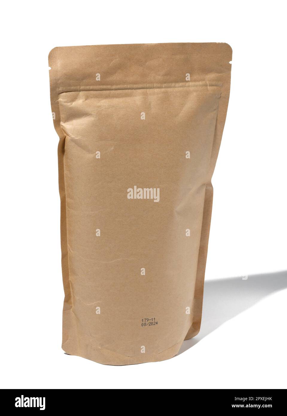Brown craft paper bag isolated on white background, sachet bag Stock ...