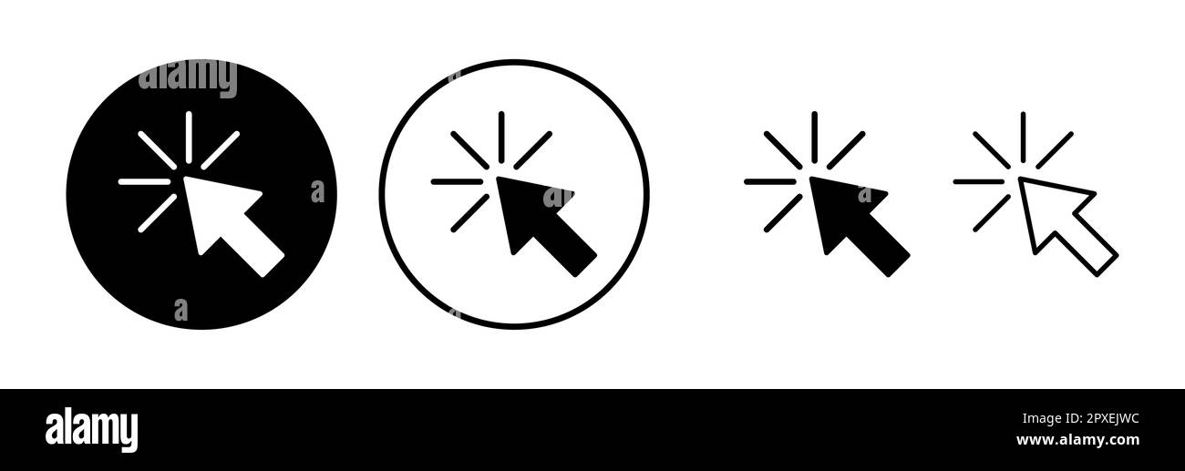 Click icon vector. cursor icon vector. pointer sign Stock Vector Image & Art - Alamy