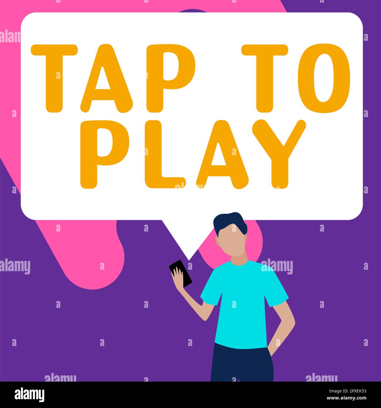 Sign displaying Tap To Play, Business concept Touch the screen to start ...