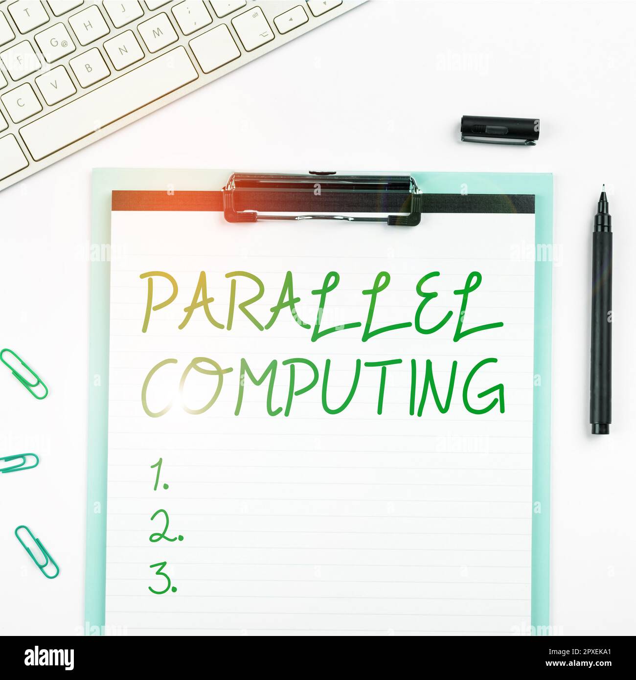 Conceptual display Parallel Computing, Business concept simultaneous calculation by means of ...