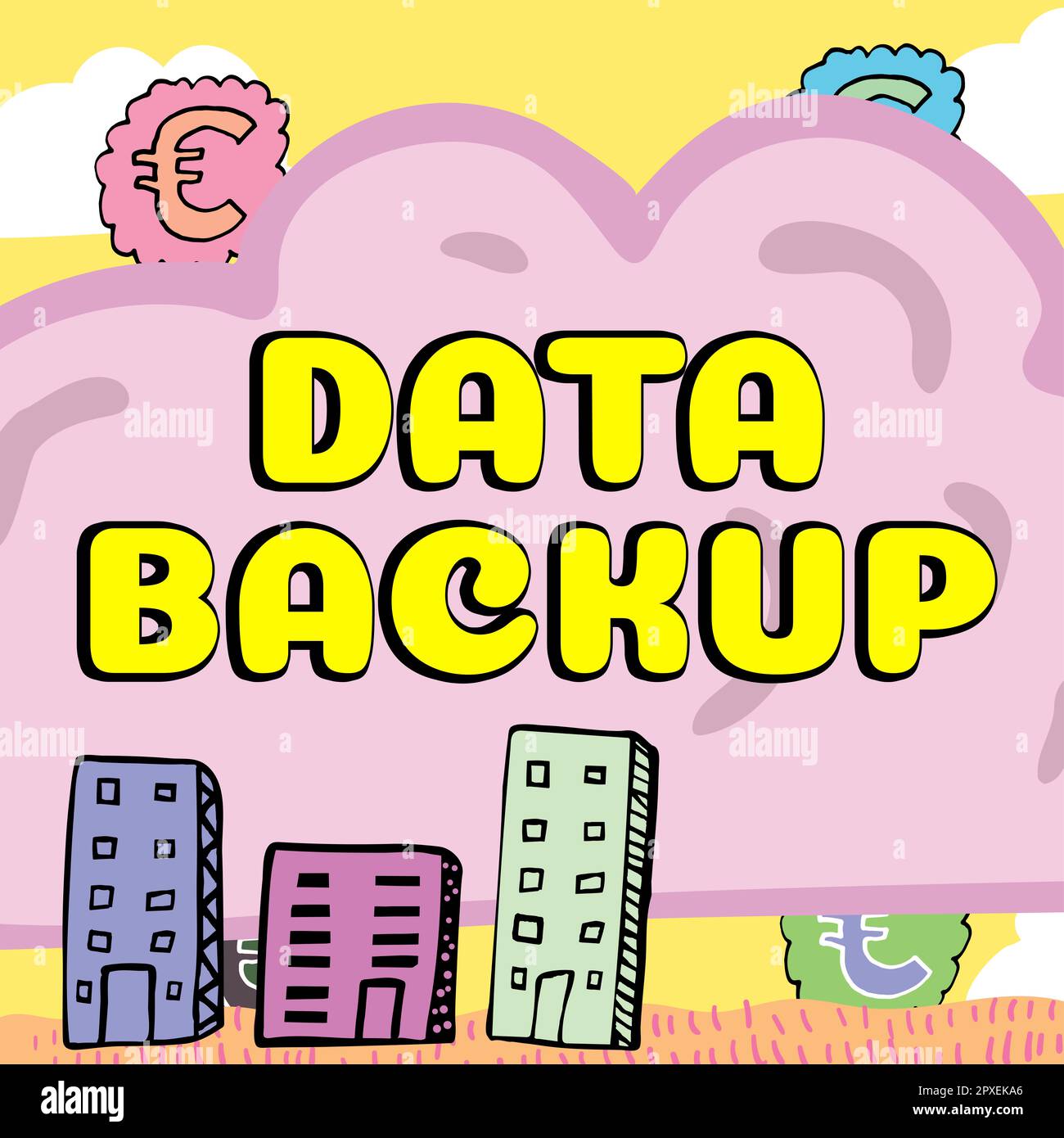 Text Caption Presenting Data Backup Internet Concept Copy Of Important Data That Is Stored On