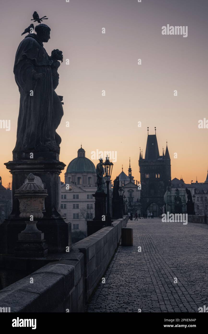 The famous Charles Bridge in Prague, Czech Republic Stock Photo - Alamy
