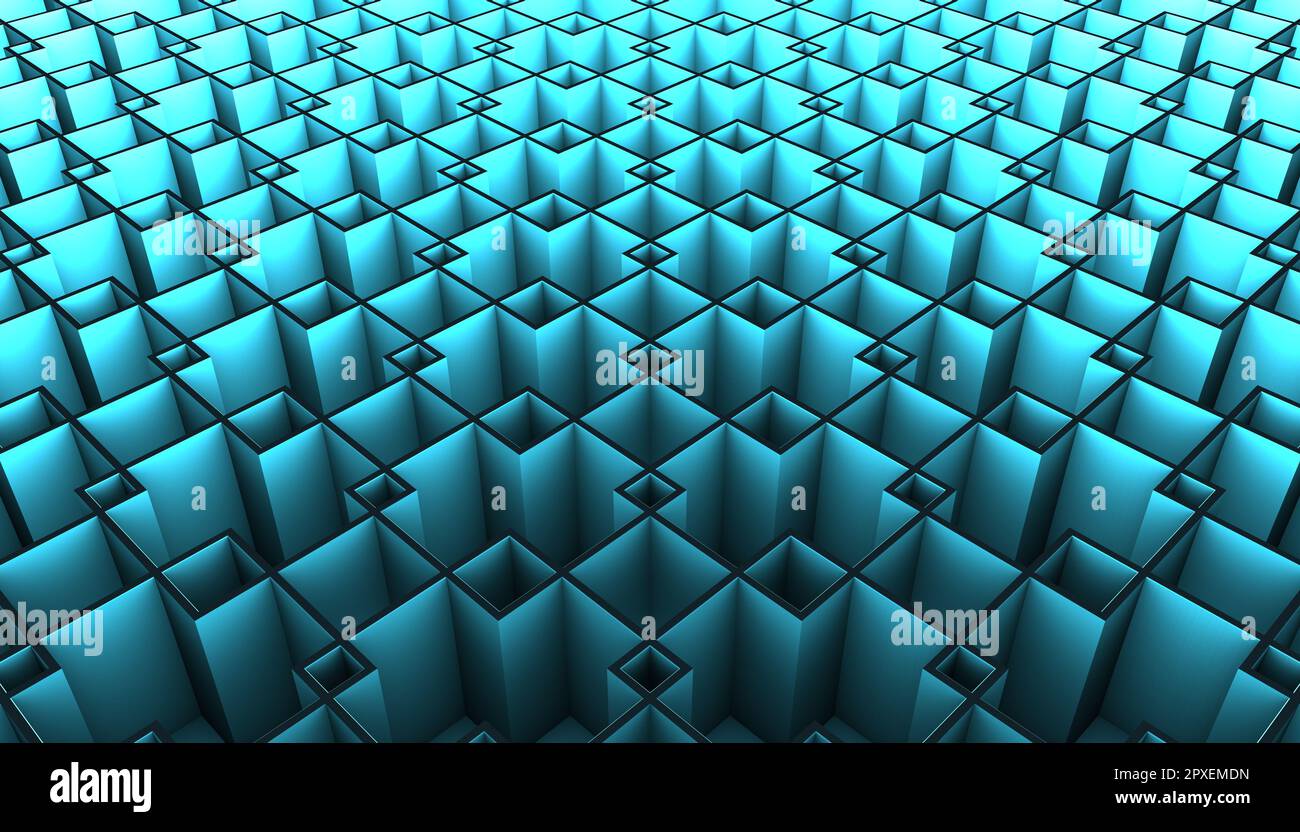 Geometric square pattern - 3D Illustration Stock Photo - Alamy
