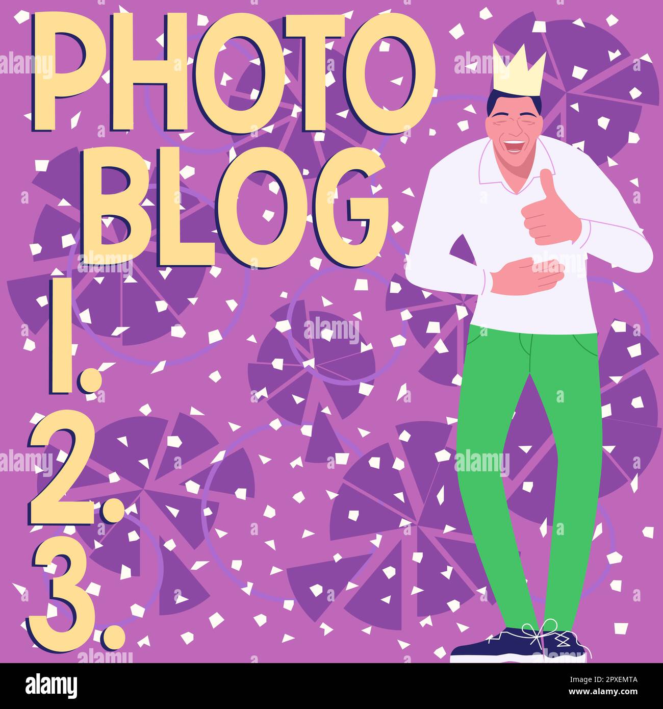 Hand writing sign Photo Blog, Business showcase form of photo sharing ...