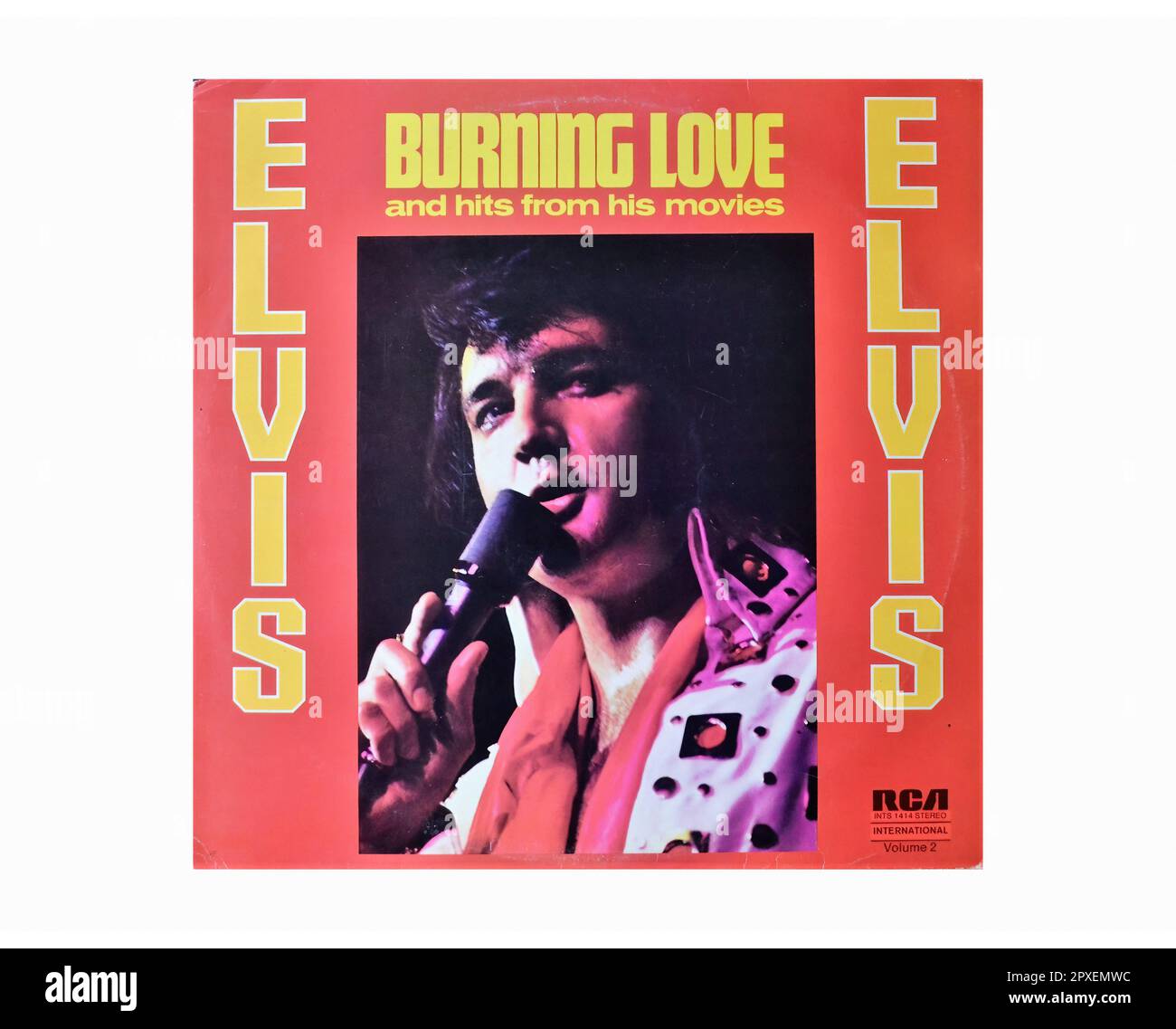 Elvis Presley - Burning Love - Vintage L.P Music Vinyl Record Stock ...