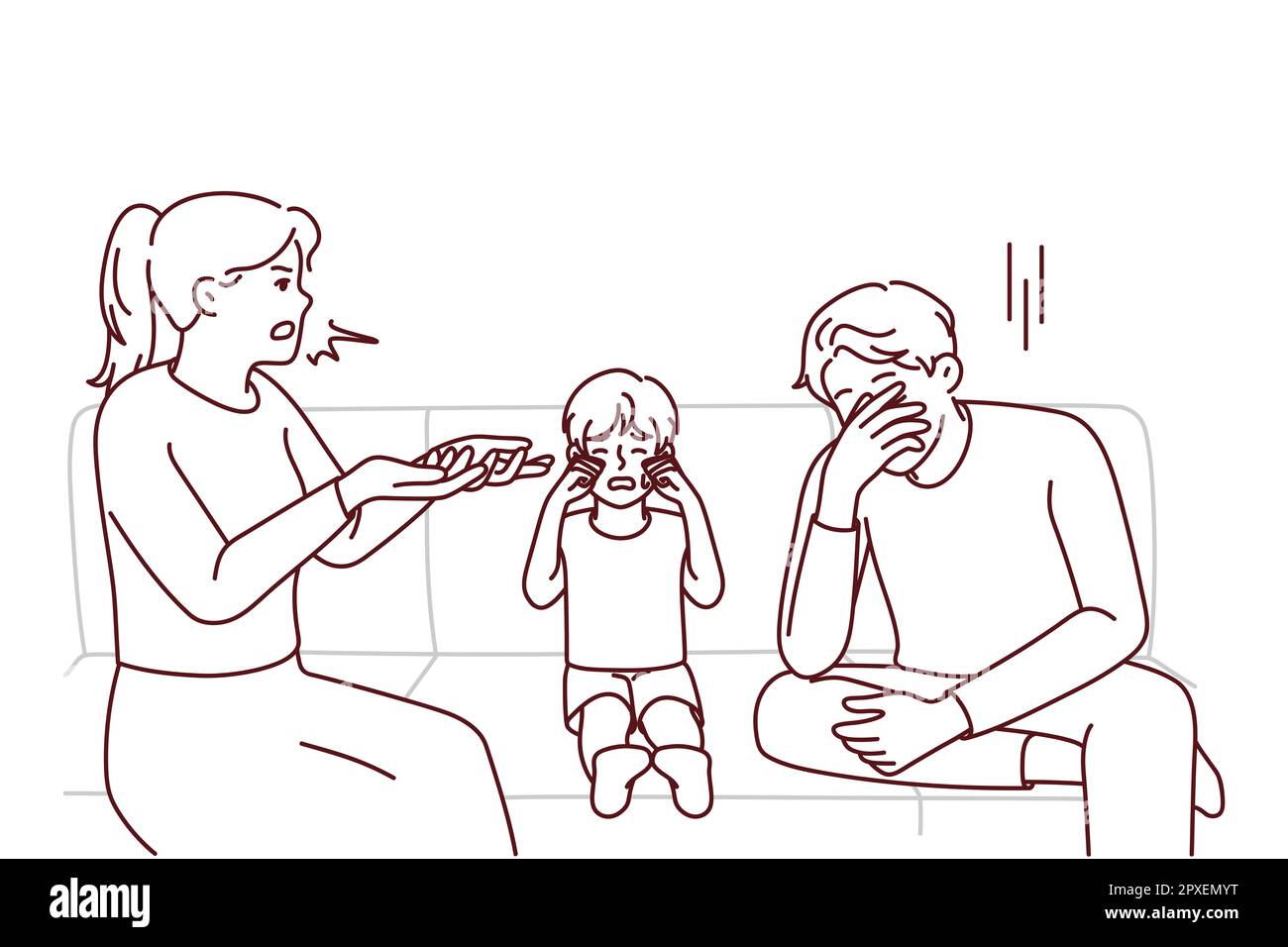 White Family Arguing