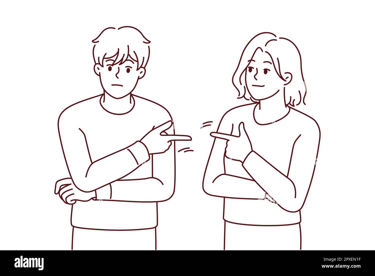 Woman guilty friend Cut Out Stock Images & Pictures - Alamy