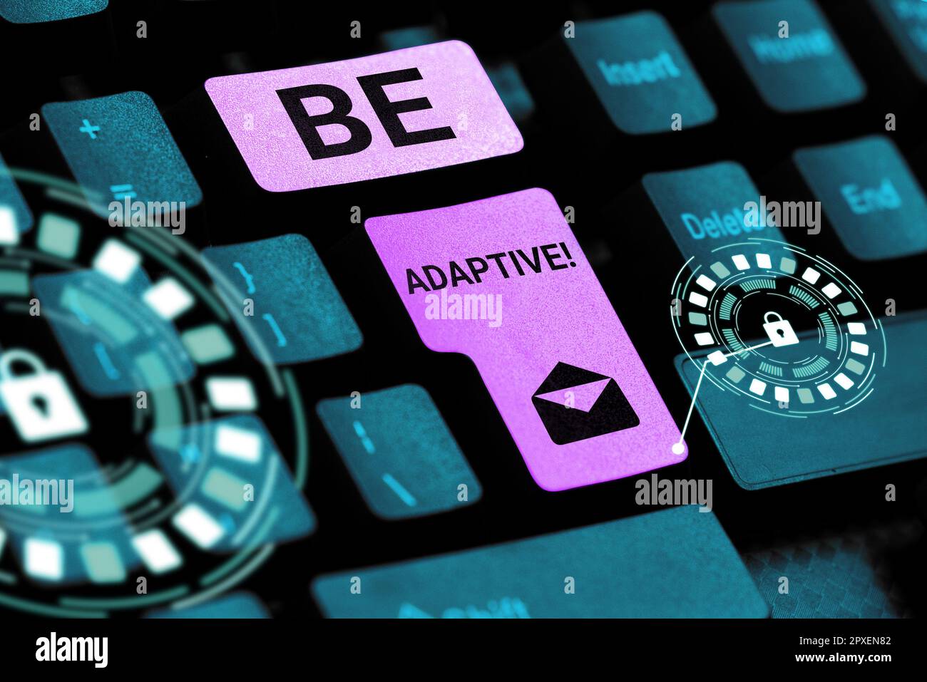 Conceptual caption Be Adaptive, Word Written on make the difference ...