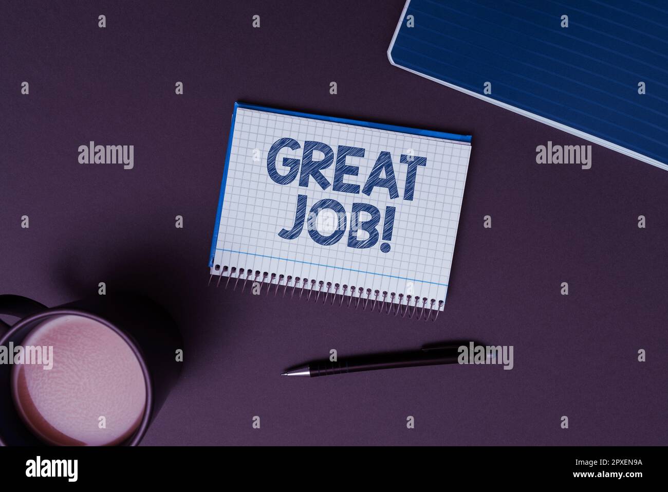 Conceptual caption Great Job, Business idea used praising someone for something they have done ...