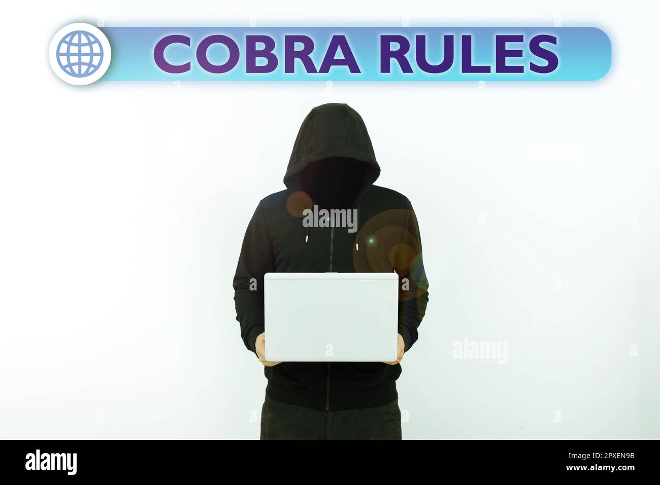 Sign displaying Cobra Rules, Internet Concept gives workers who lose ...
