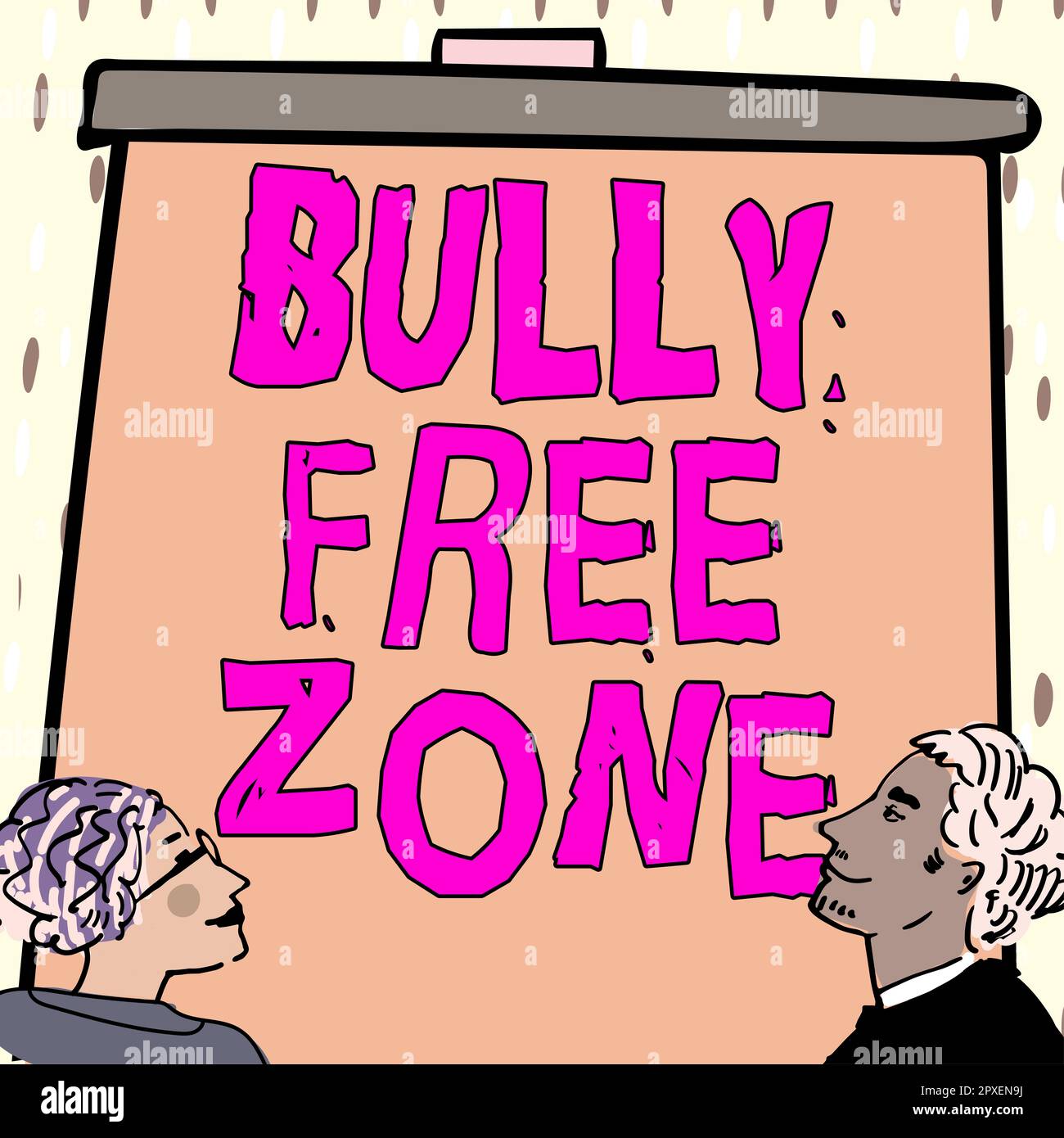 Conceptual caption Bully Free Zone, Business concept Be respectful to ...