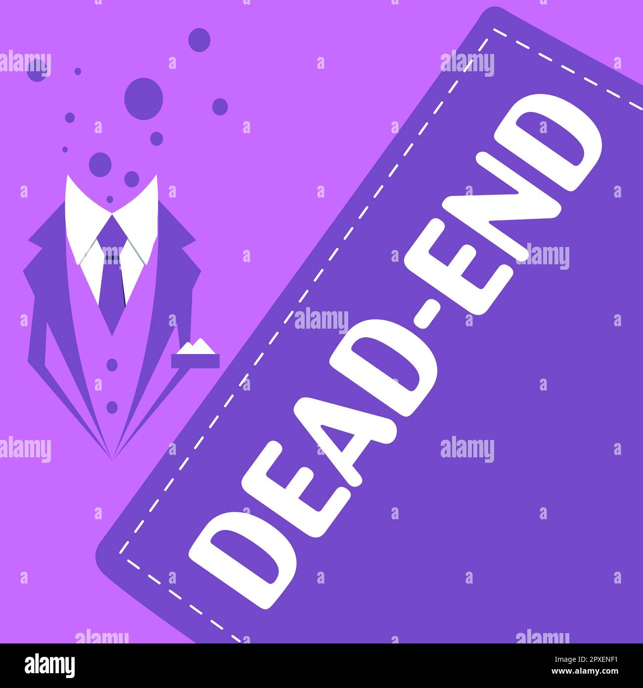 Text caption presenting Dead End, Business approach reaching limit of ...