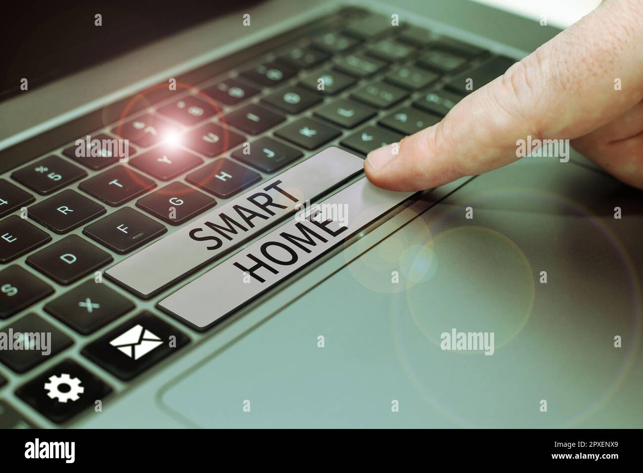 Text caption presenting Smart Home, Concept meaning automation system ...