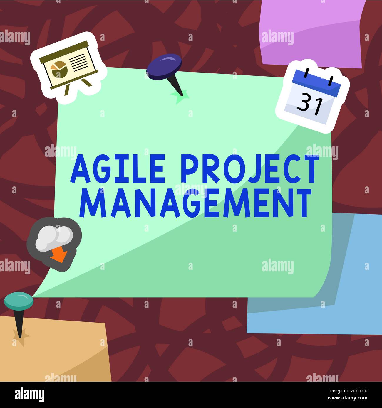 Sign displaying Agile Project Management, Business showcase management ...