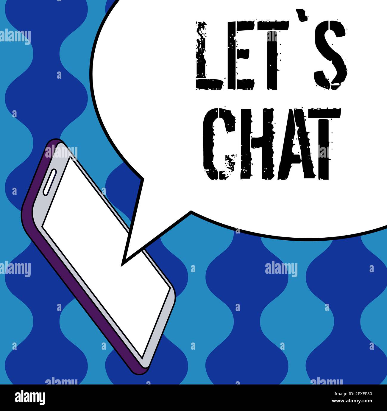 Sign displaying LET'S CHAT, Word Written on inviting the person to have ...