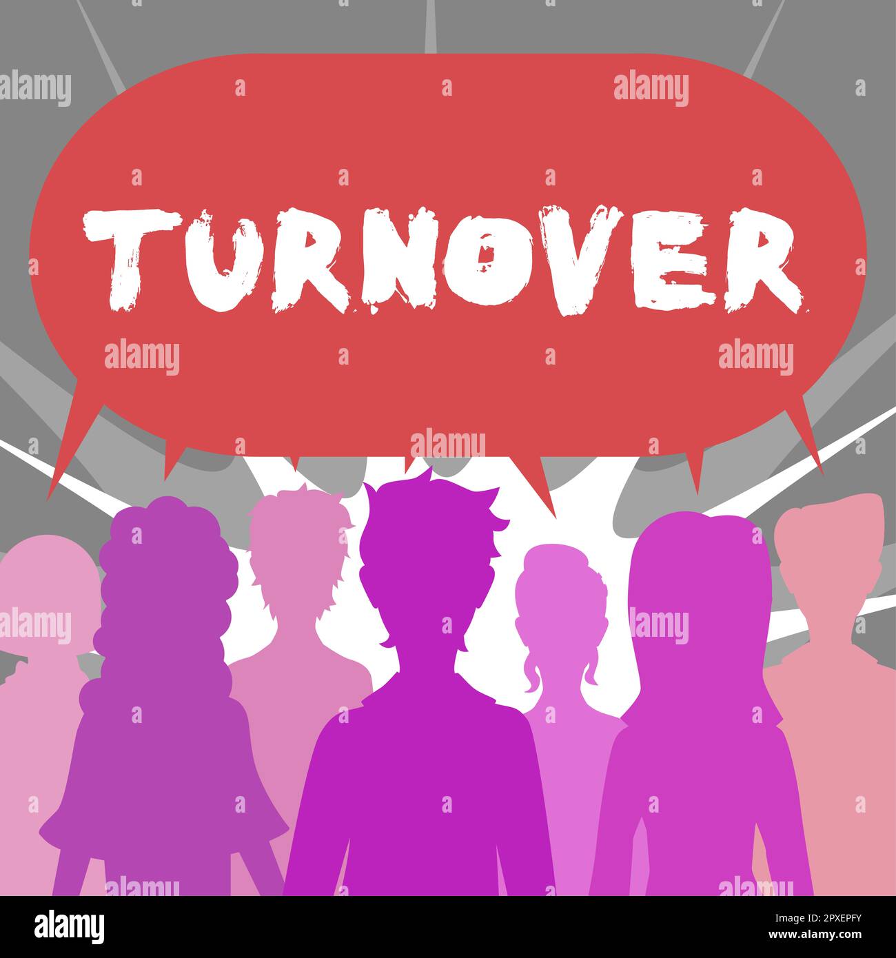Hand writing sign Turnover, Internet Concept the percentage of workers ...
