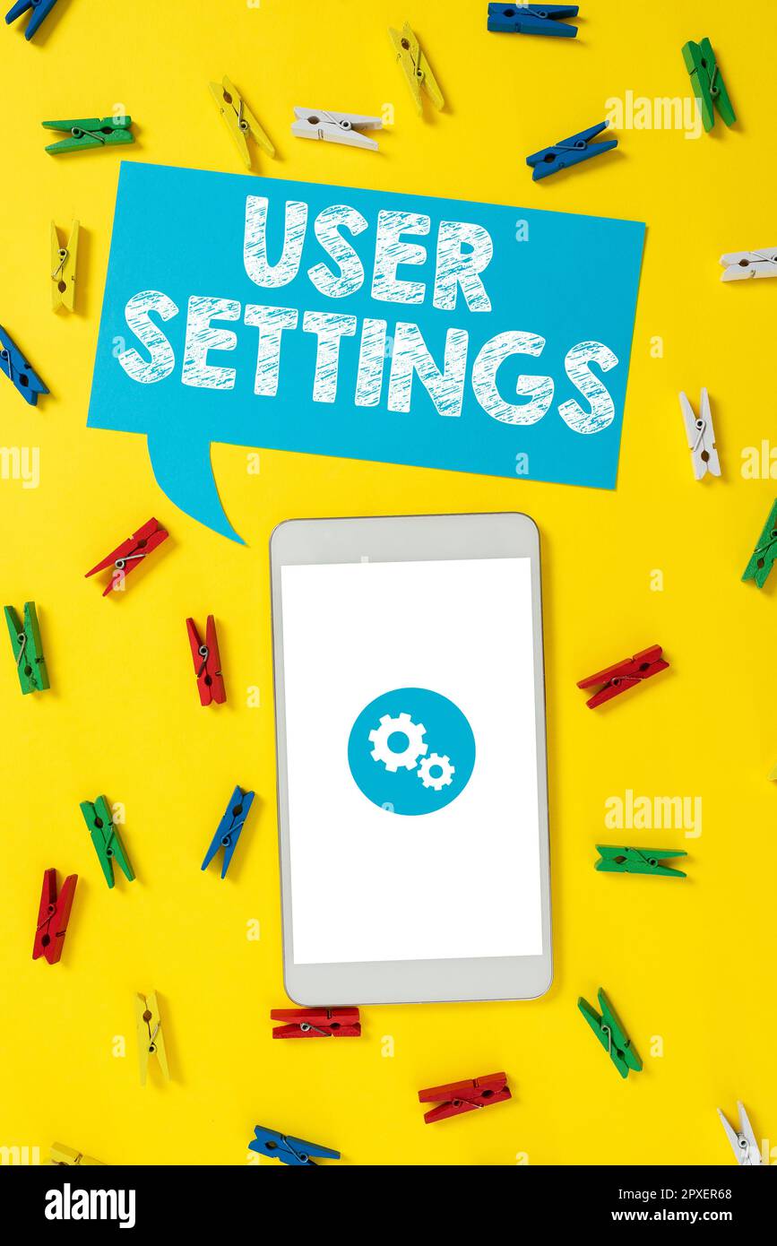 Text showing inspiration User Settings, Business approach Configuration ...
