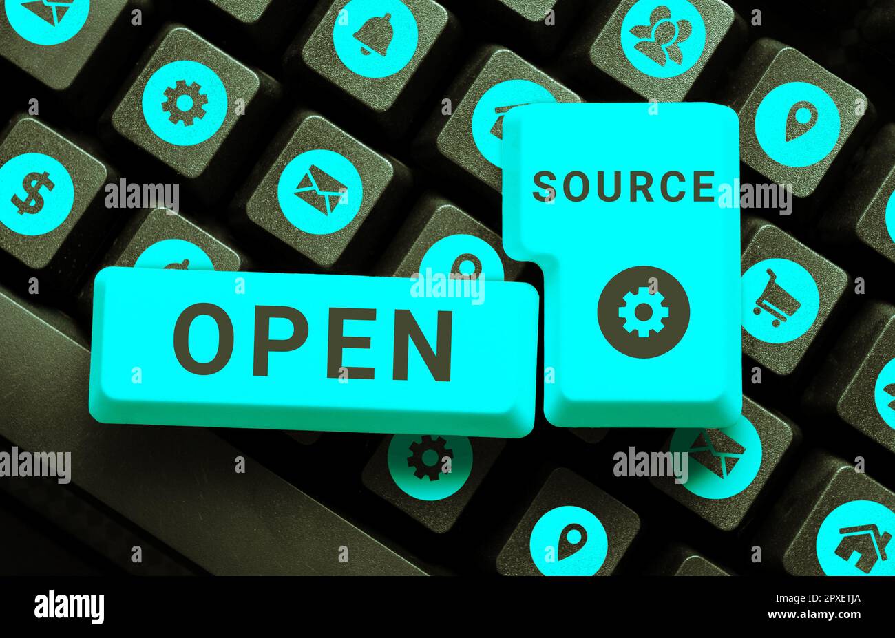 Hand writing sign Open Source, Conceptual photo denoting software which original source code ...