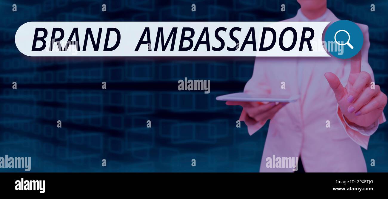 Writing displaying text Brand Ambassador, Internet Concept agent ...