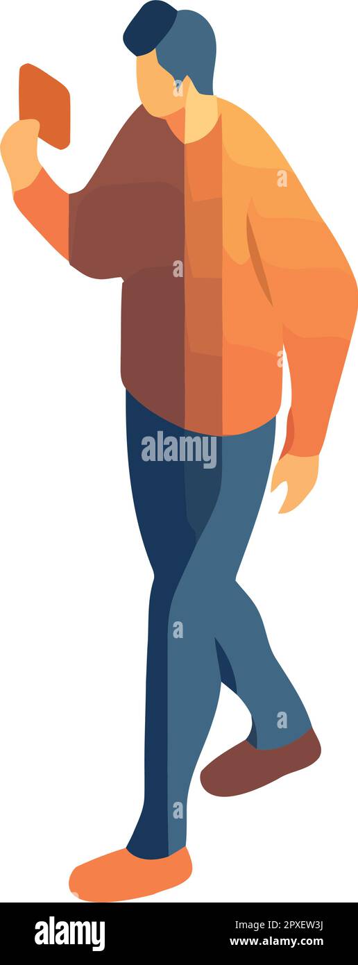 One person sidewalk Stock Vector Images - Alamy