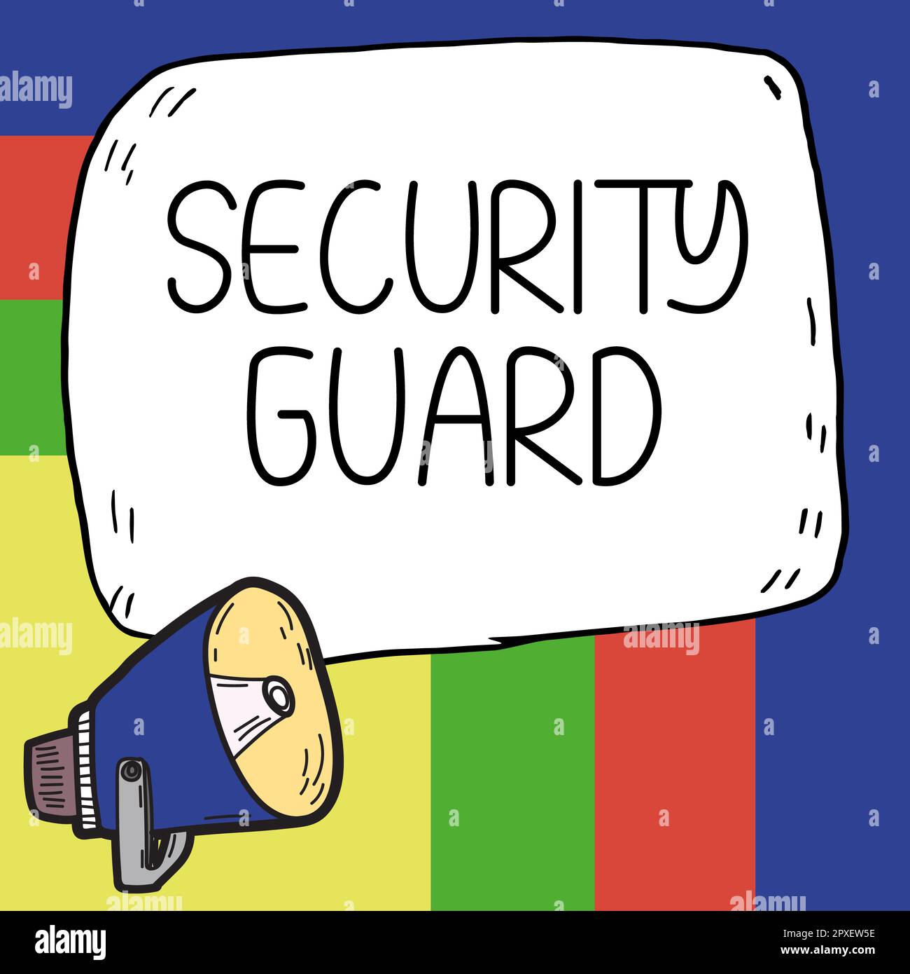 Handwriting text Security Guard, Business idea tools used to manage ...