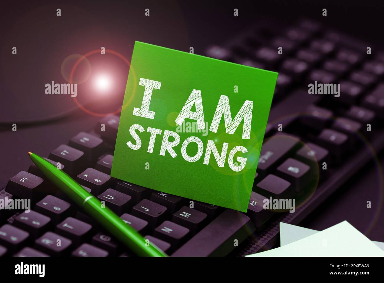 Hand writing sign I Am Strong, Word Written on Have great strength ...