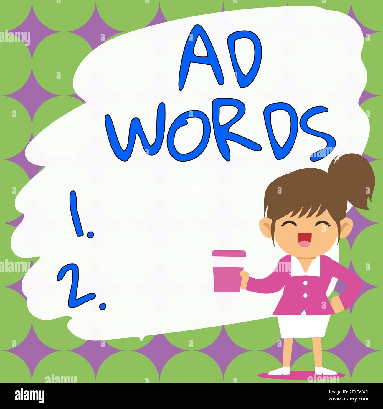 Conceptual display Ad Words, Word Written on oversee and control the ...