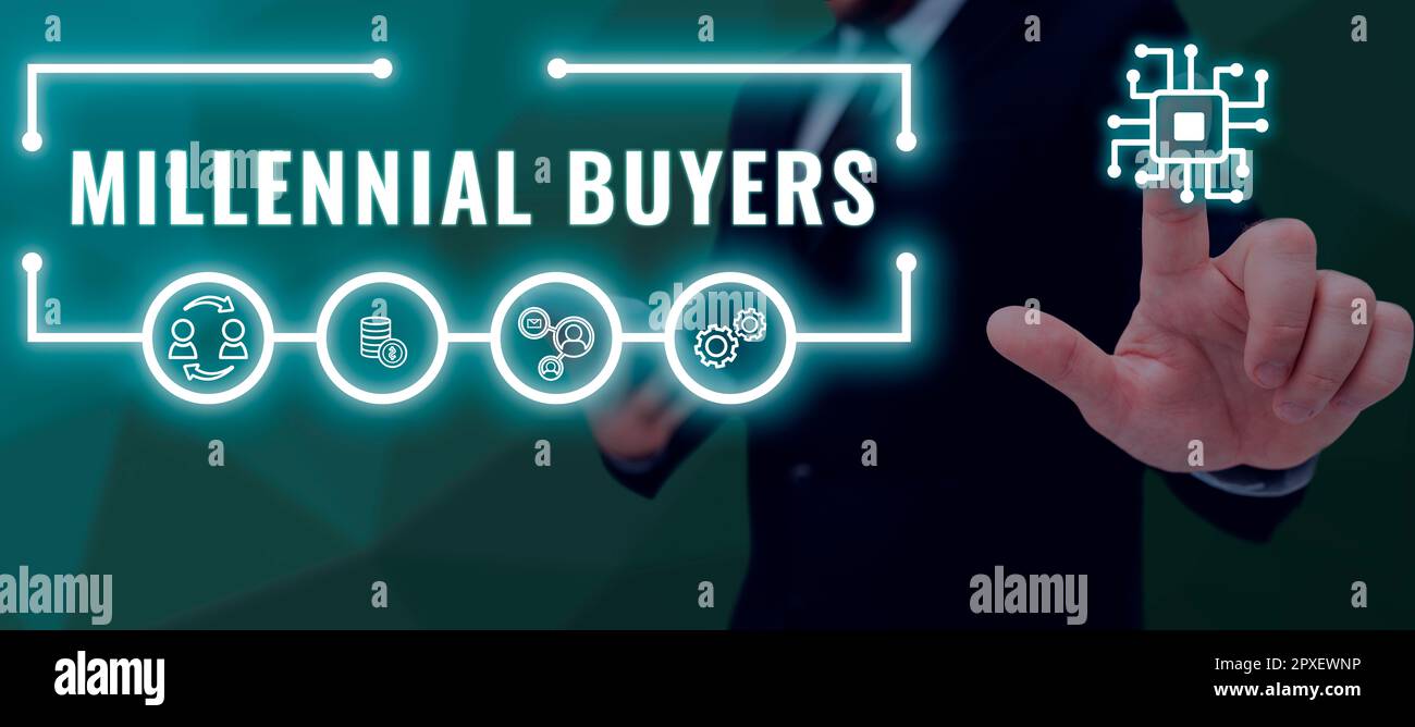 Handwriting text Millennial Buyers, Business concept Type of consumers ...