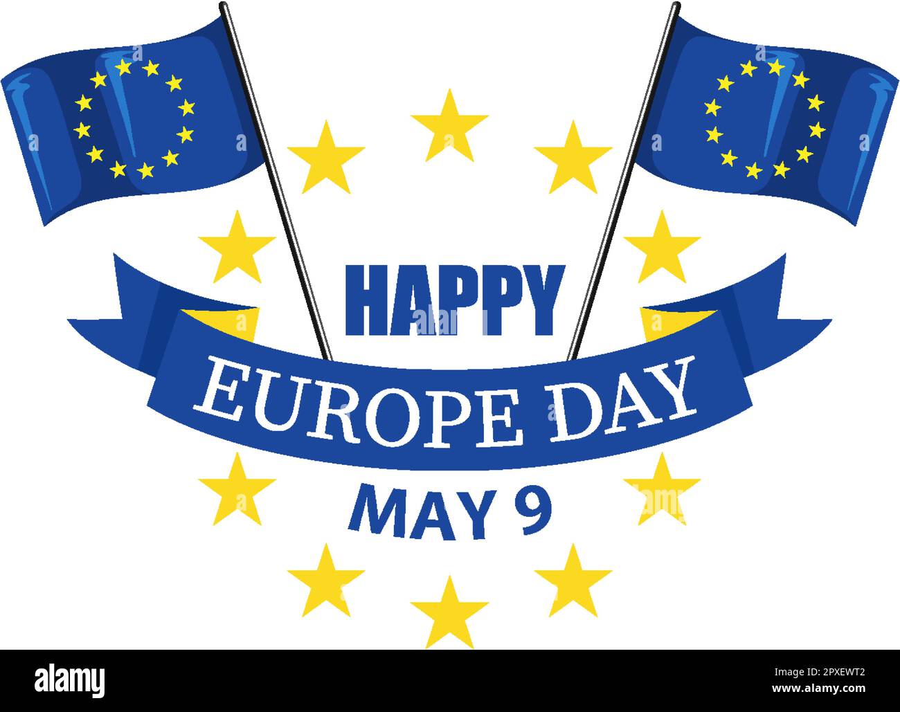 Happy Europe Day Vector Design for Banner or Poster illustration Stock ...