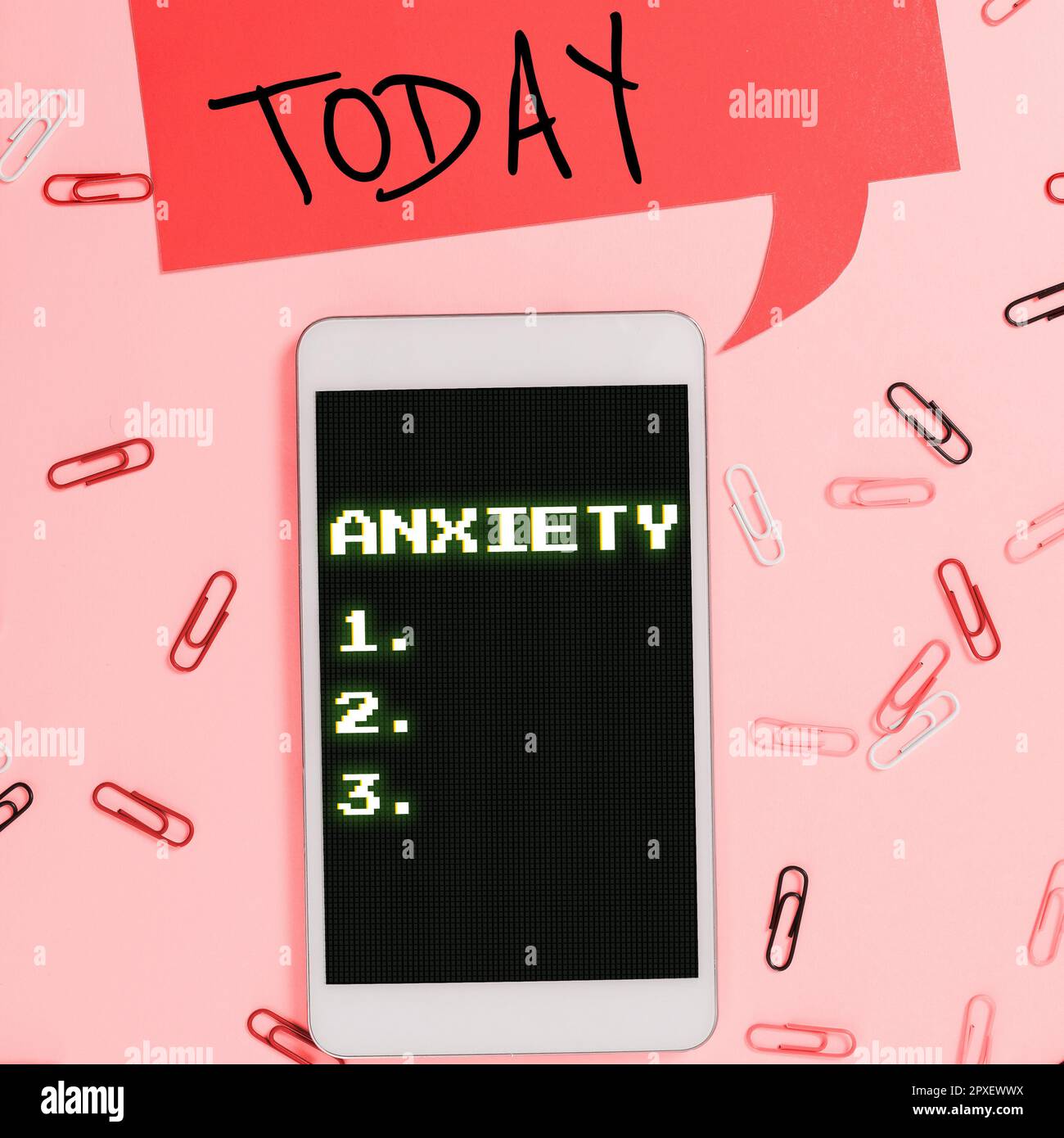 Hand writing sign Anxiety, Word Written on Excessive uneasiness and ...