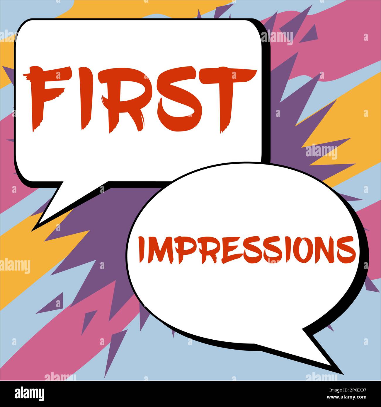 Handwriting text First Impressions, Business showcase What a person ...