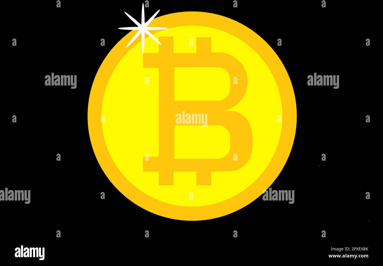 Golden bitcoin digital currency, futuristic digital money, technology worldwide network concept ...
