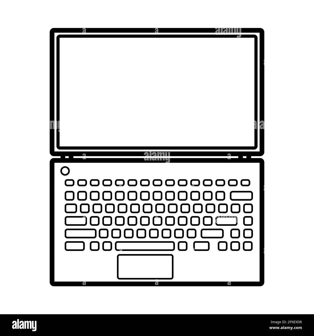 Vector illustration of a black and white flat icon of a simple modern ...