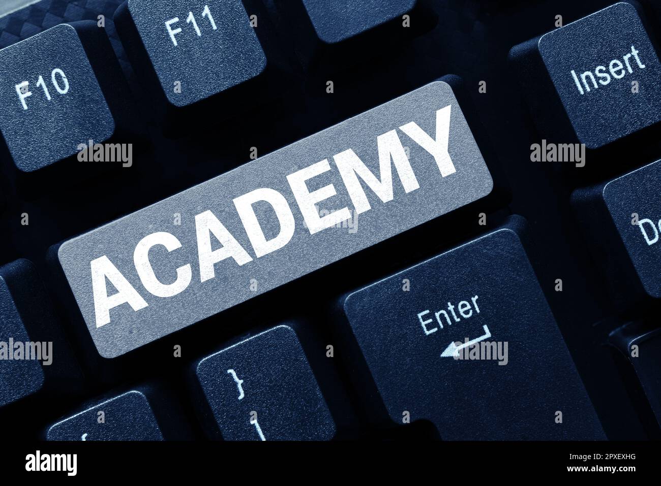 Text showing inspiration Academy, Word Written on where students can go ...