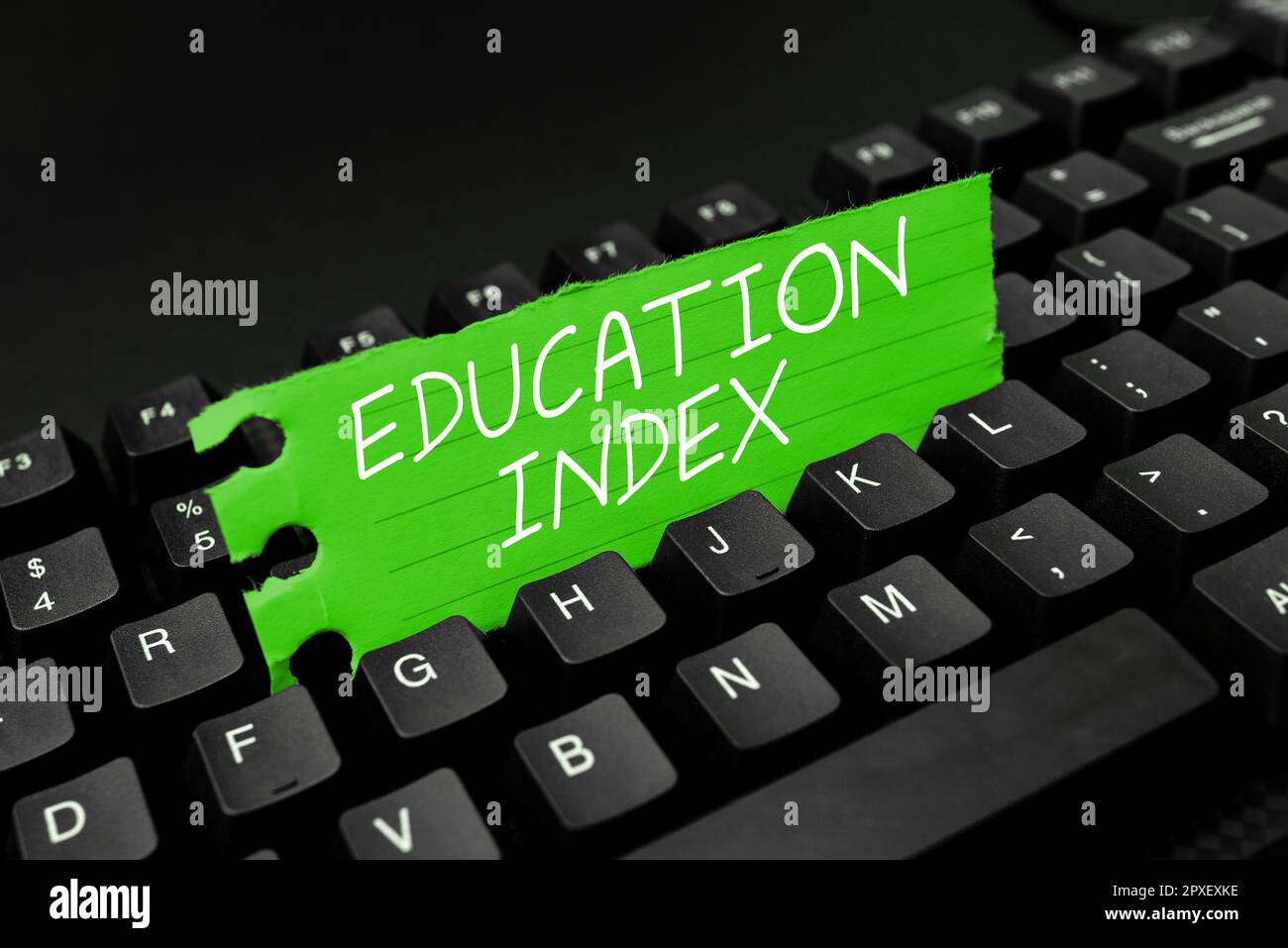 Sign displaying Education Index, Word Written on aiming to meet ...