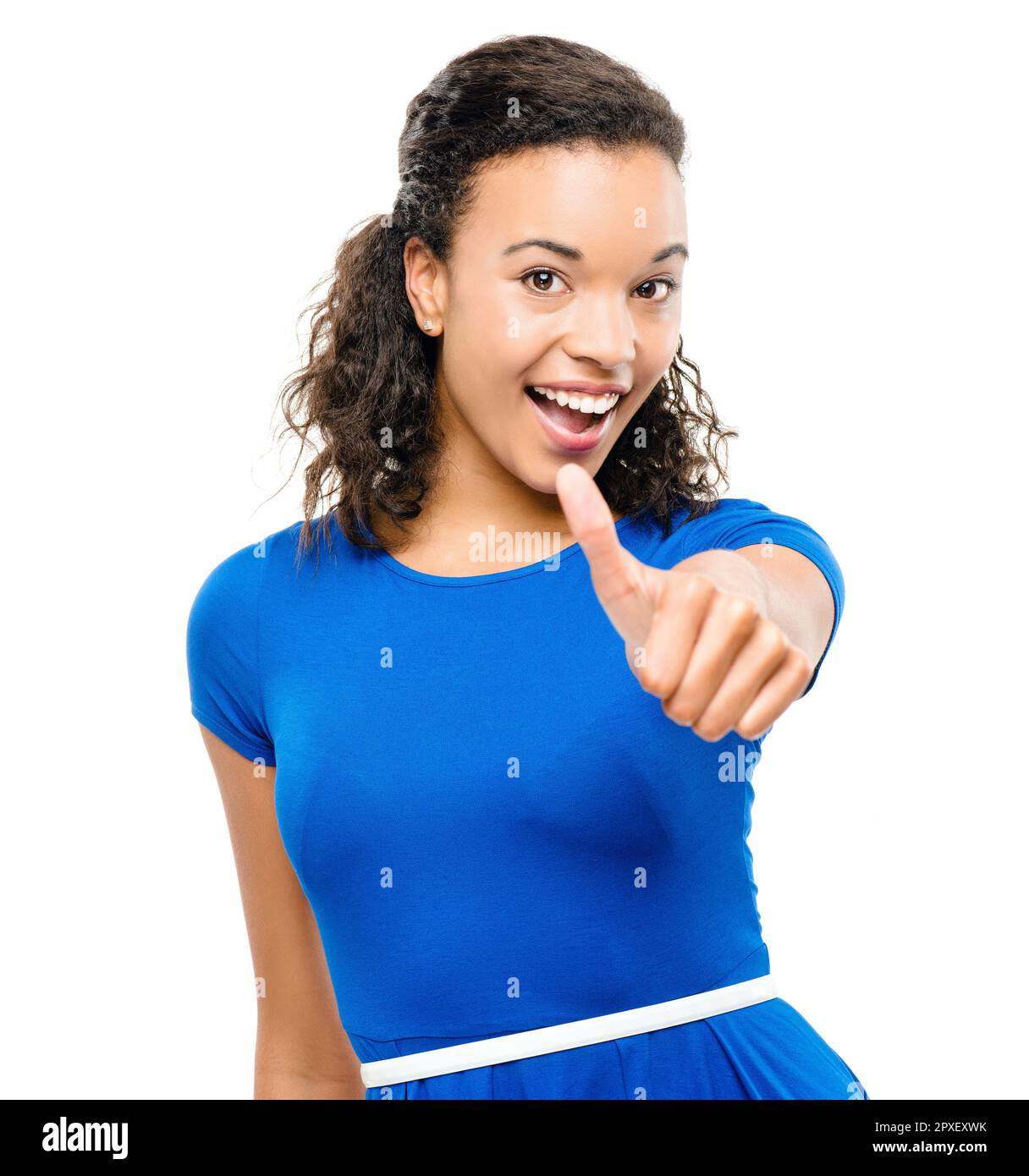 Always ready for a good time. a confident young woman giving the thumbs ...