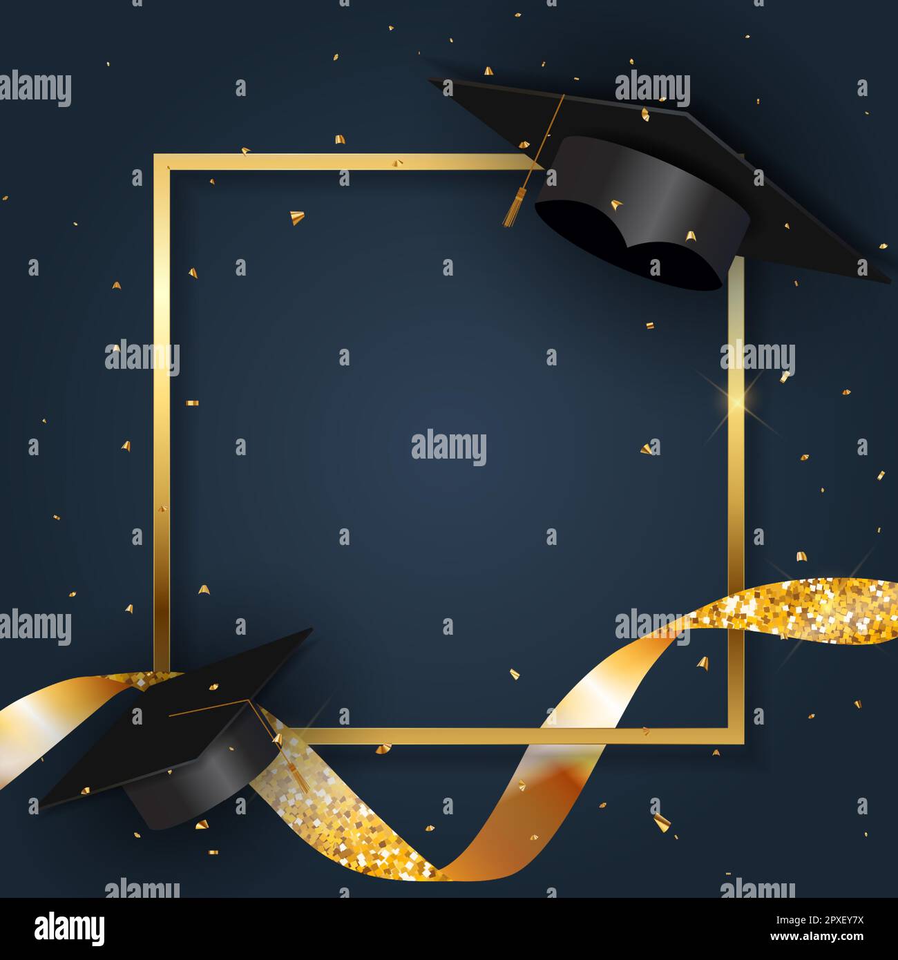 Happy Graduation Greeting Background Vector Illustration Stock Vector ...