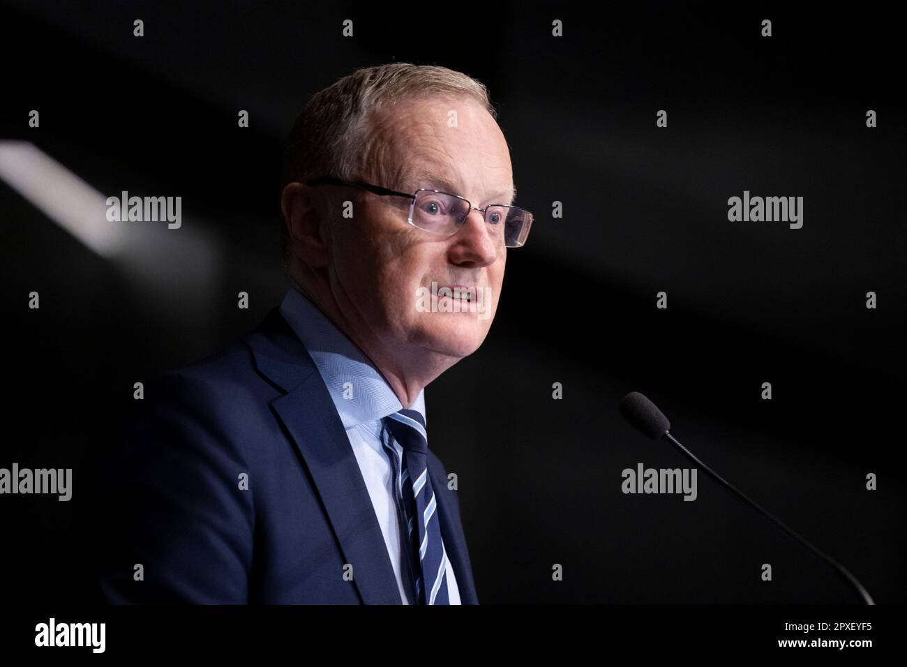 Reserve Bank of Australia (RBA) Governor Philip Lowe addresses a RBA ...