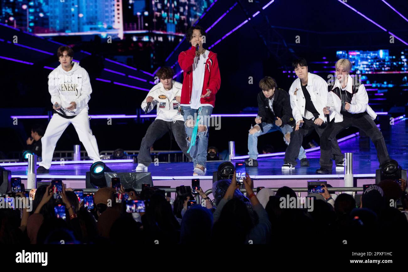 Seoul, South Korea. 30th Apr, 2023. South Korean K-Pop boy band iKon ...