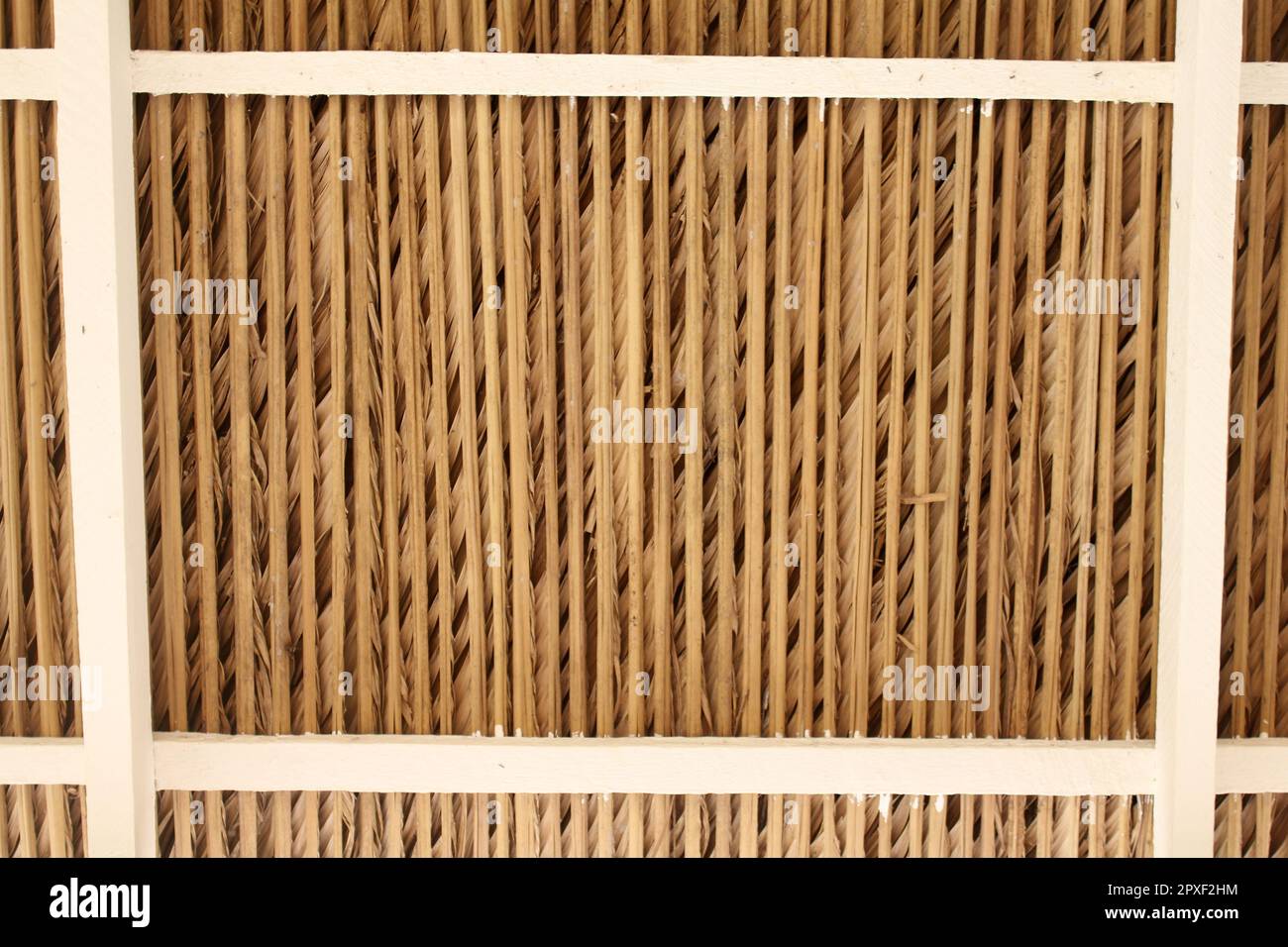 Texture of a cutout of a thatched roof of a small retro hut Stock Photo ...
