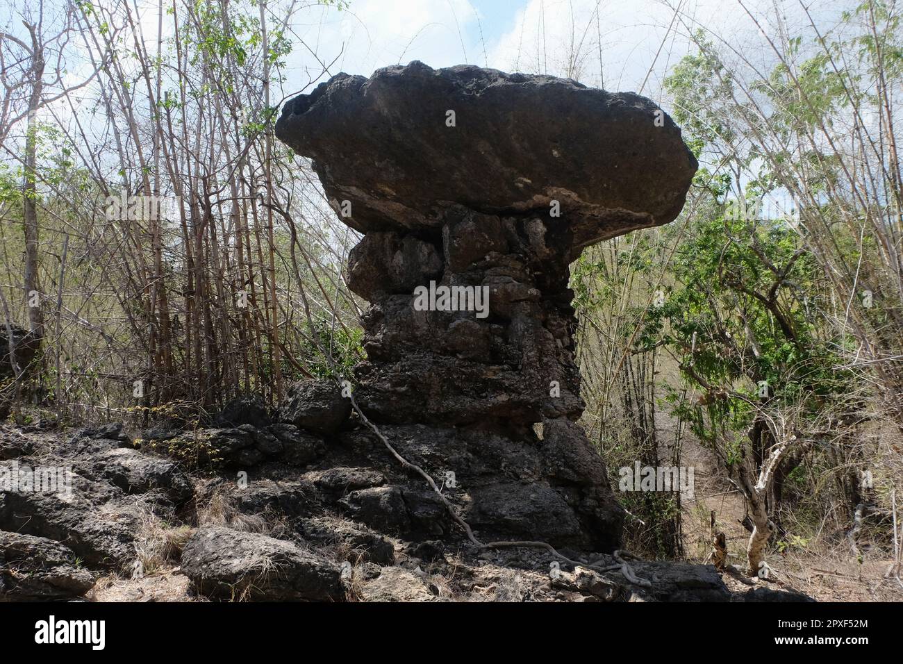 The atmosphere at Batu Cermin, one of the tourist destinations in ...