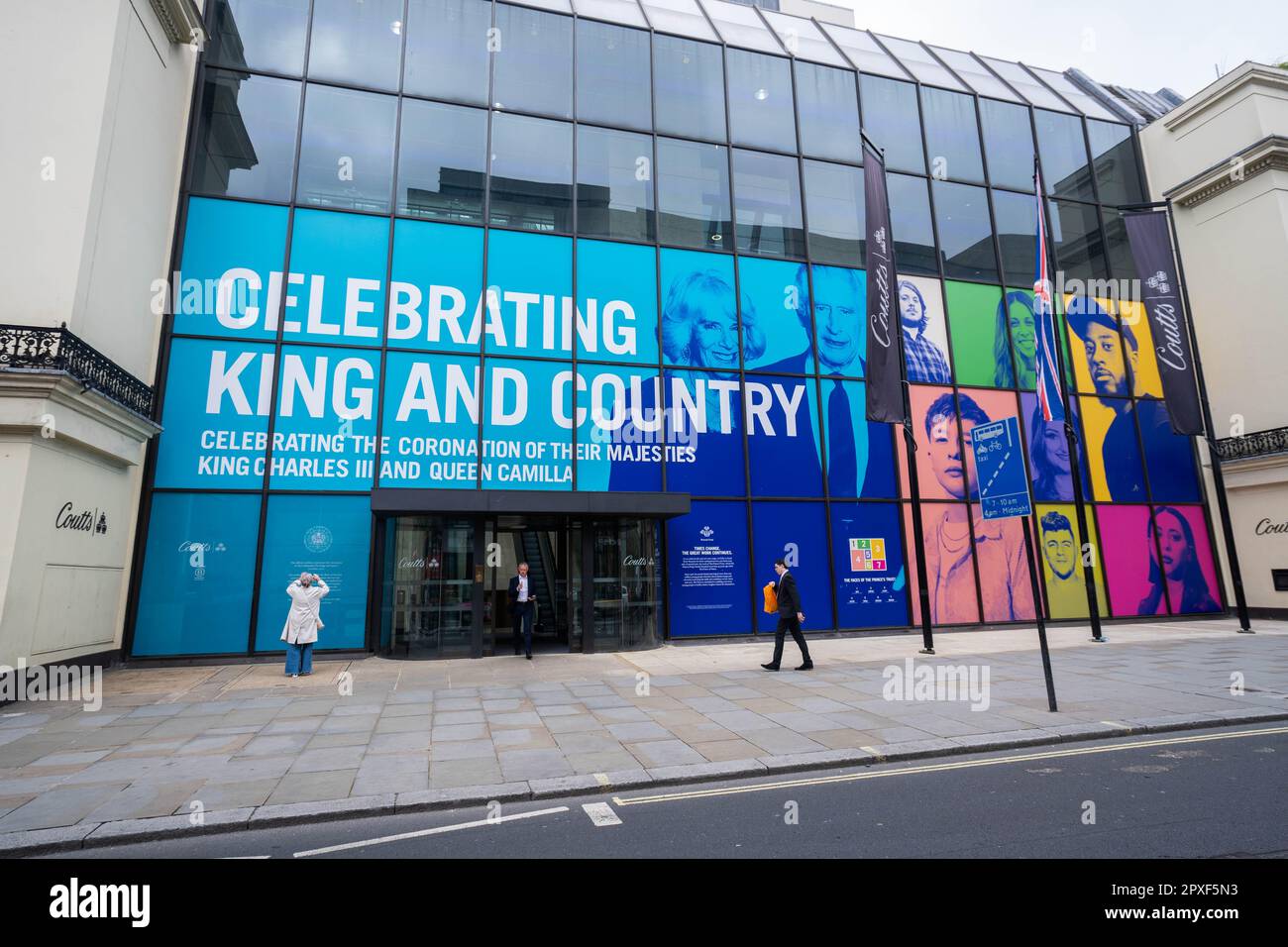 London UK. 2 May 2023. Coutts bank in The Strand celebrate the ...