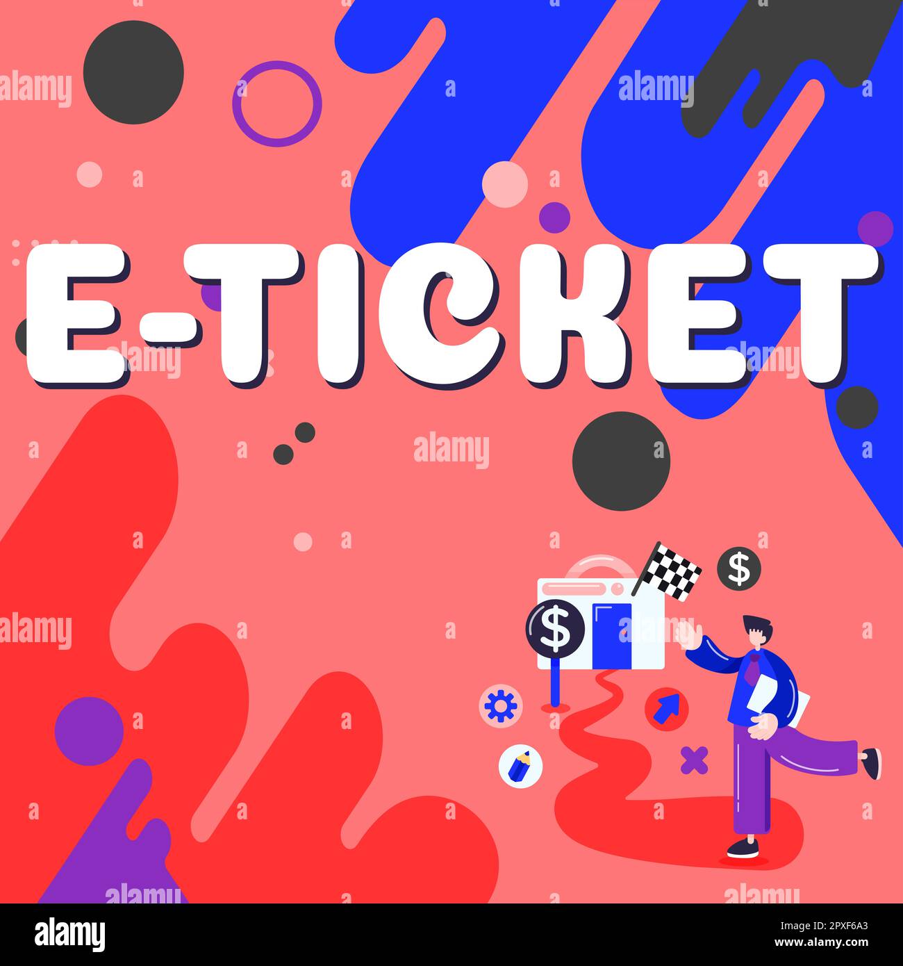 Text showing inspiration E Ticket, Conceptual photo Digital ticket that ...